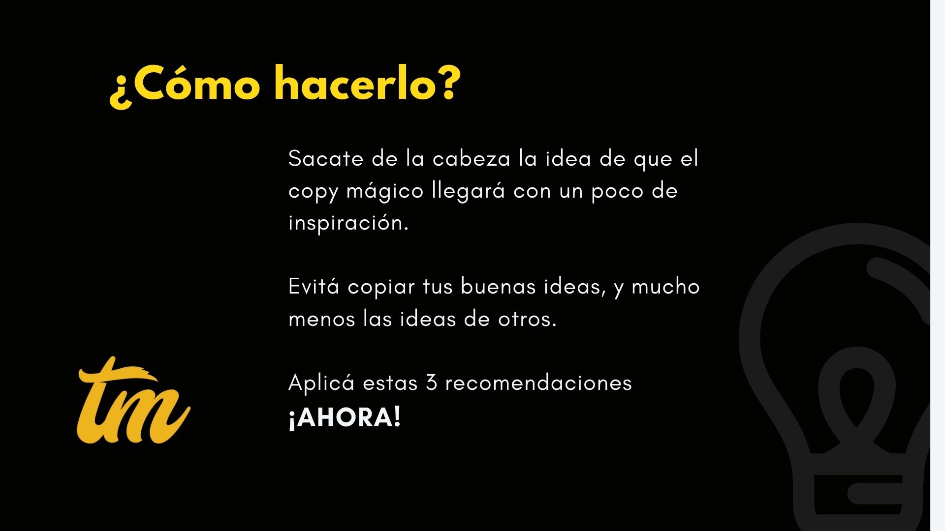 Estas son las 3 claves para crear copys efectivos - Tanita Miguel | Redacción Creativa